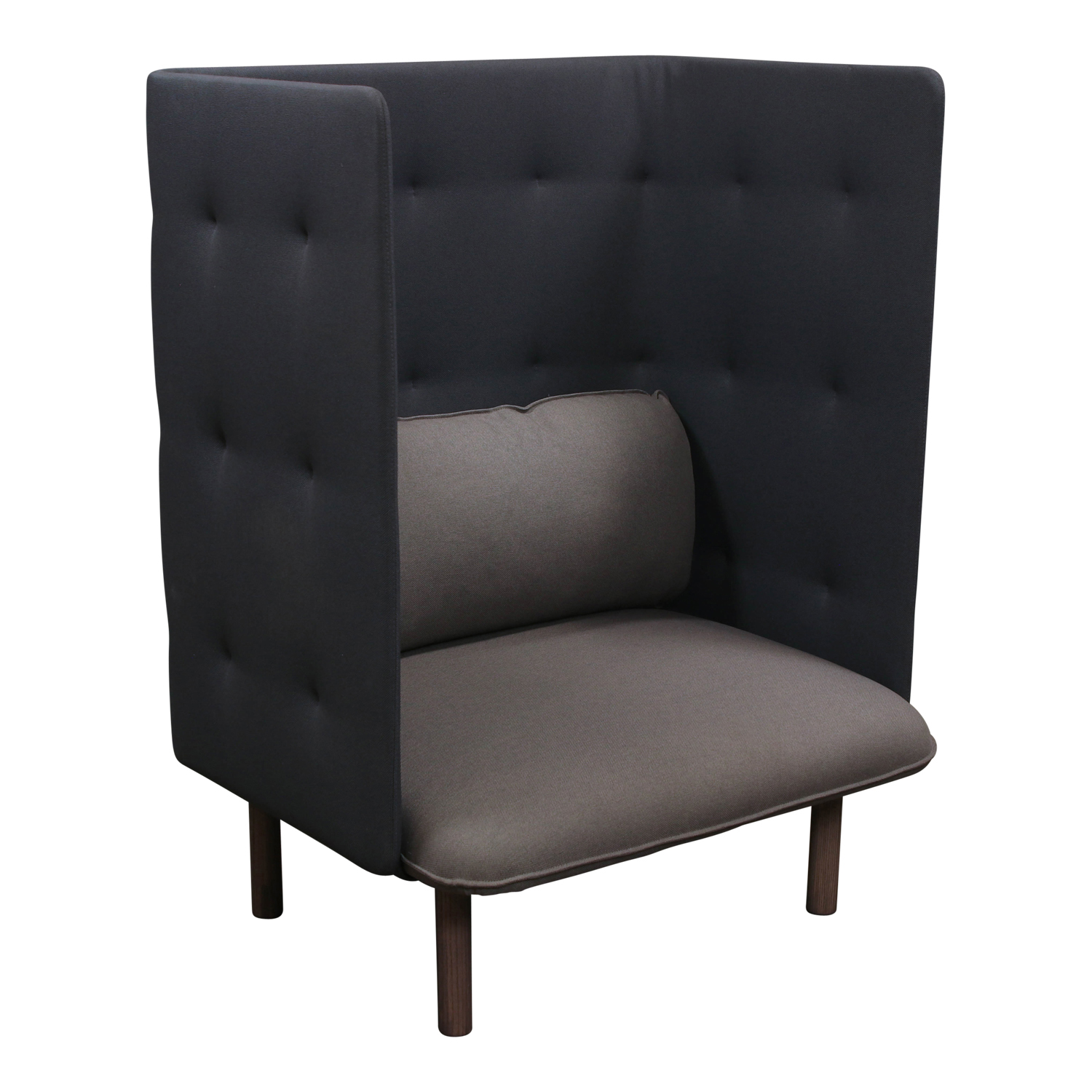 Poppin QT Privacy Used Lounge Chair, Gray - National Office Interiors ...