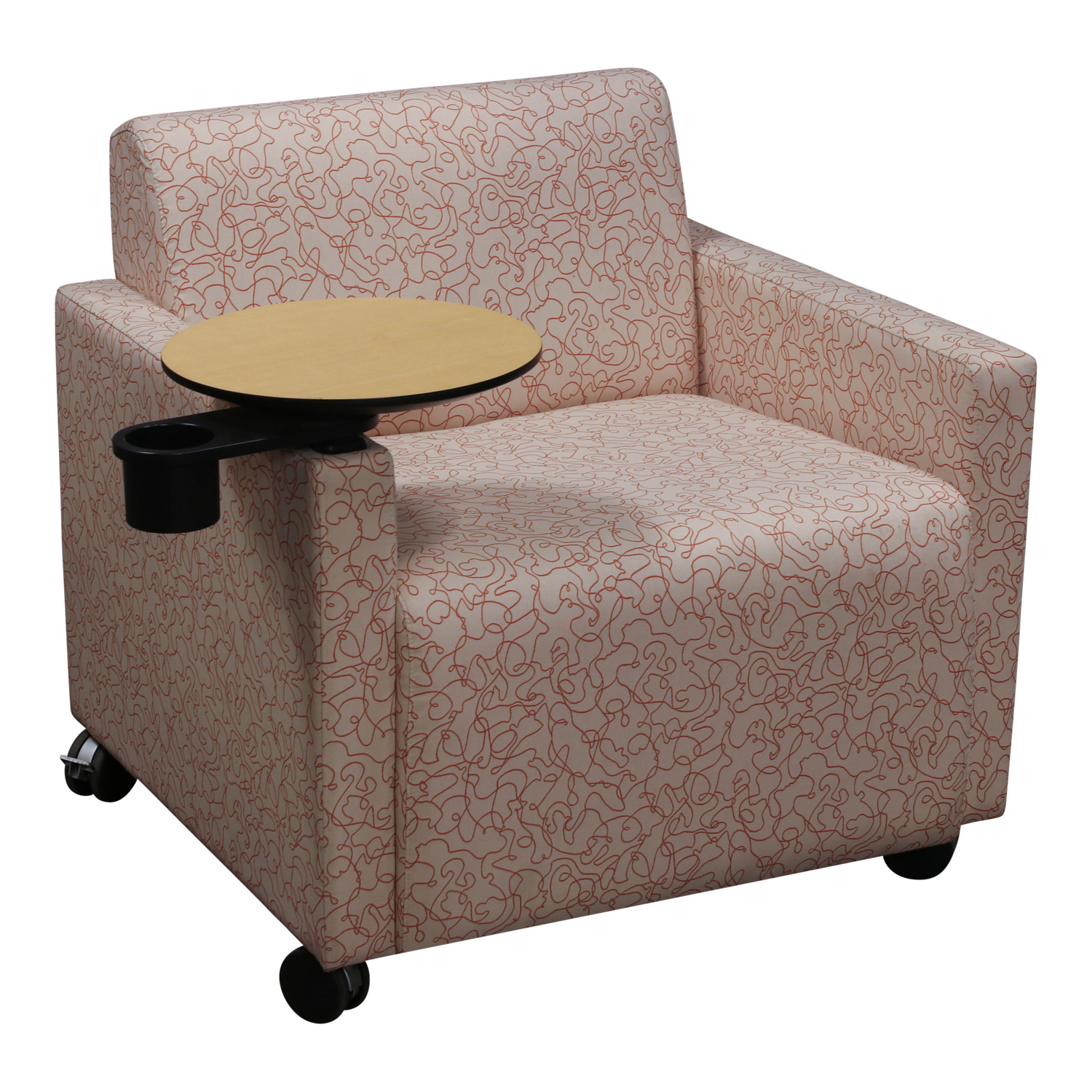 Steelcase Coalese Coupe Grande Used Mobile Tablet Guest Chair, Orange ...