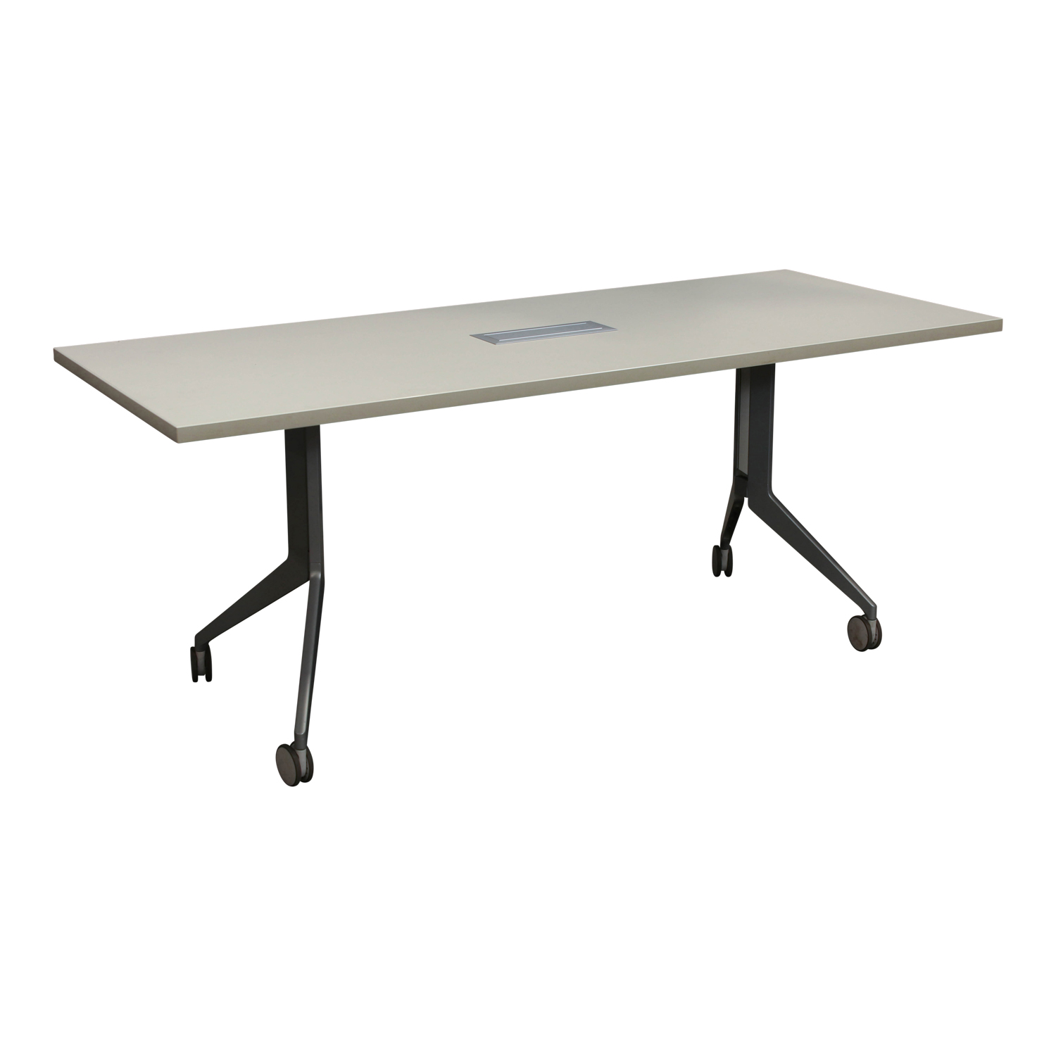 Haworth Planes Used 30x72 In Training Table w Power Grommet, Off-White ...