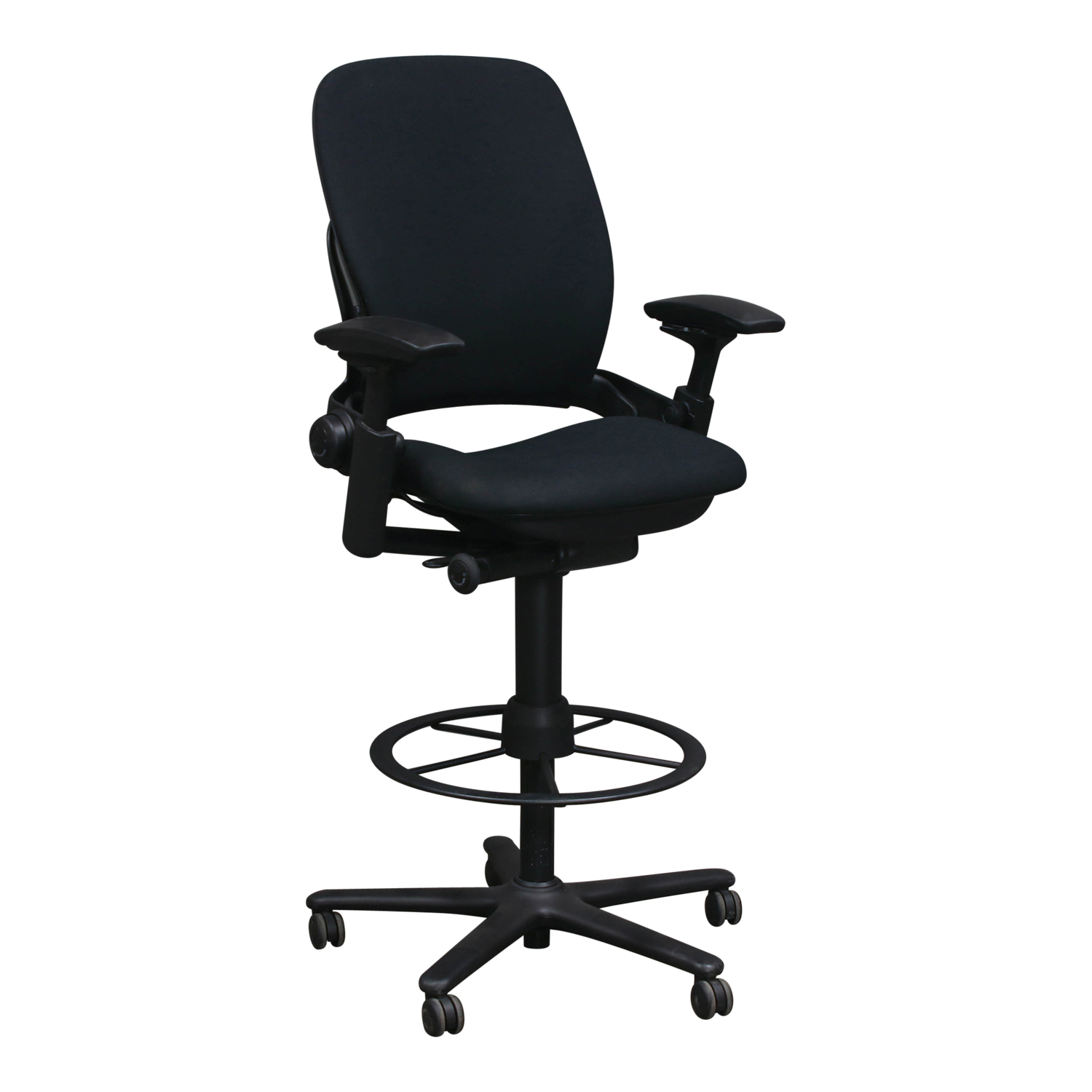 Steelcase Leap V2 Used Task Stool, Black - National Office Interiors ...