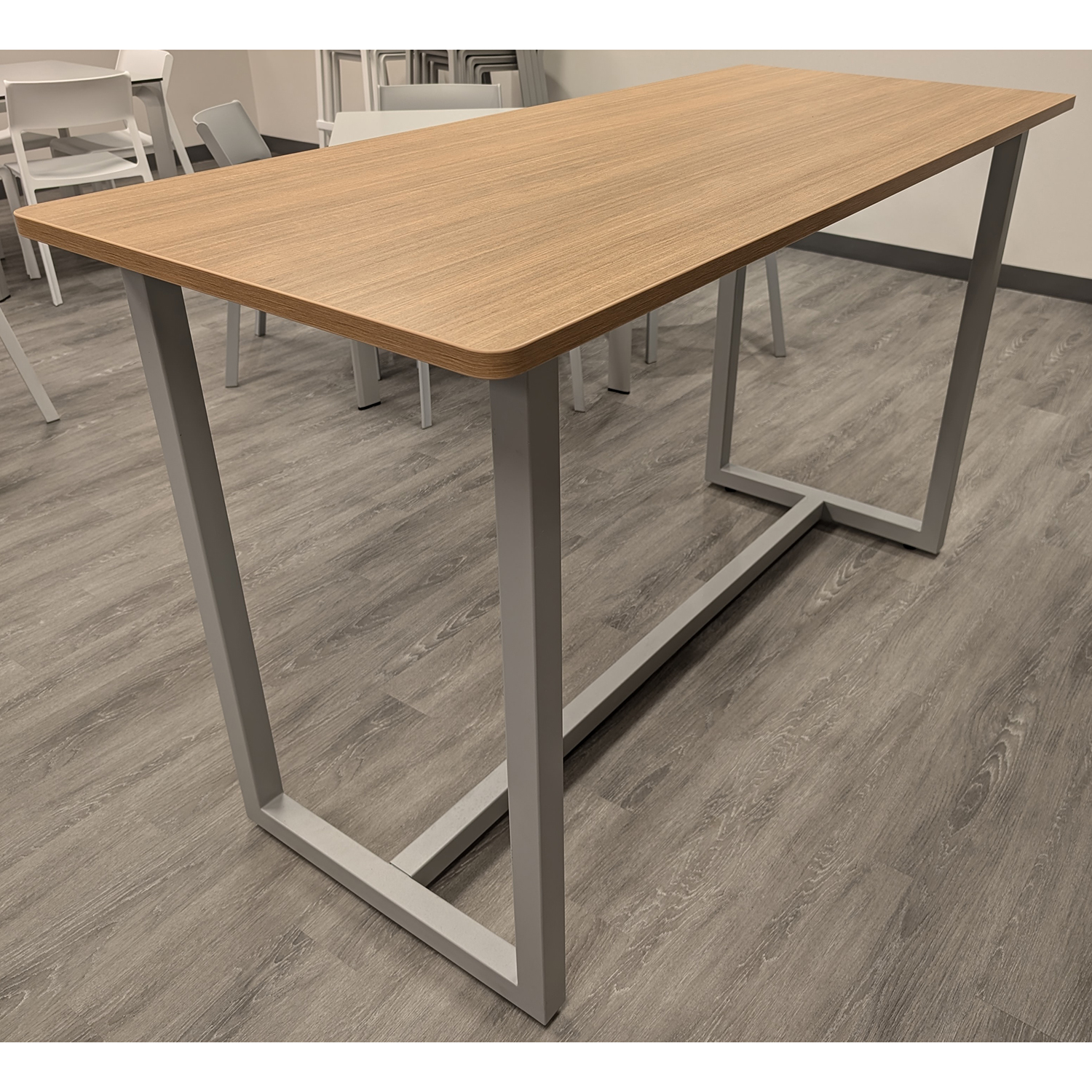 6 Foot Used Laminate Bar Height Collaboration Table, Natural - National ...