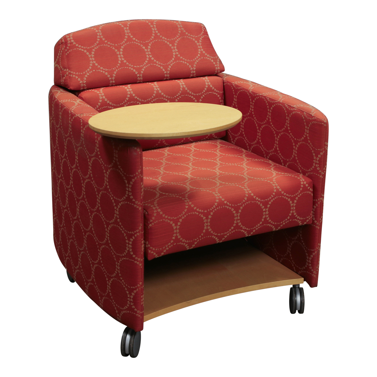 Krug Used Mobile Maple Tablet Chair, Orange - National Office Interiors ...