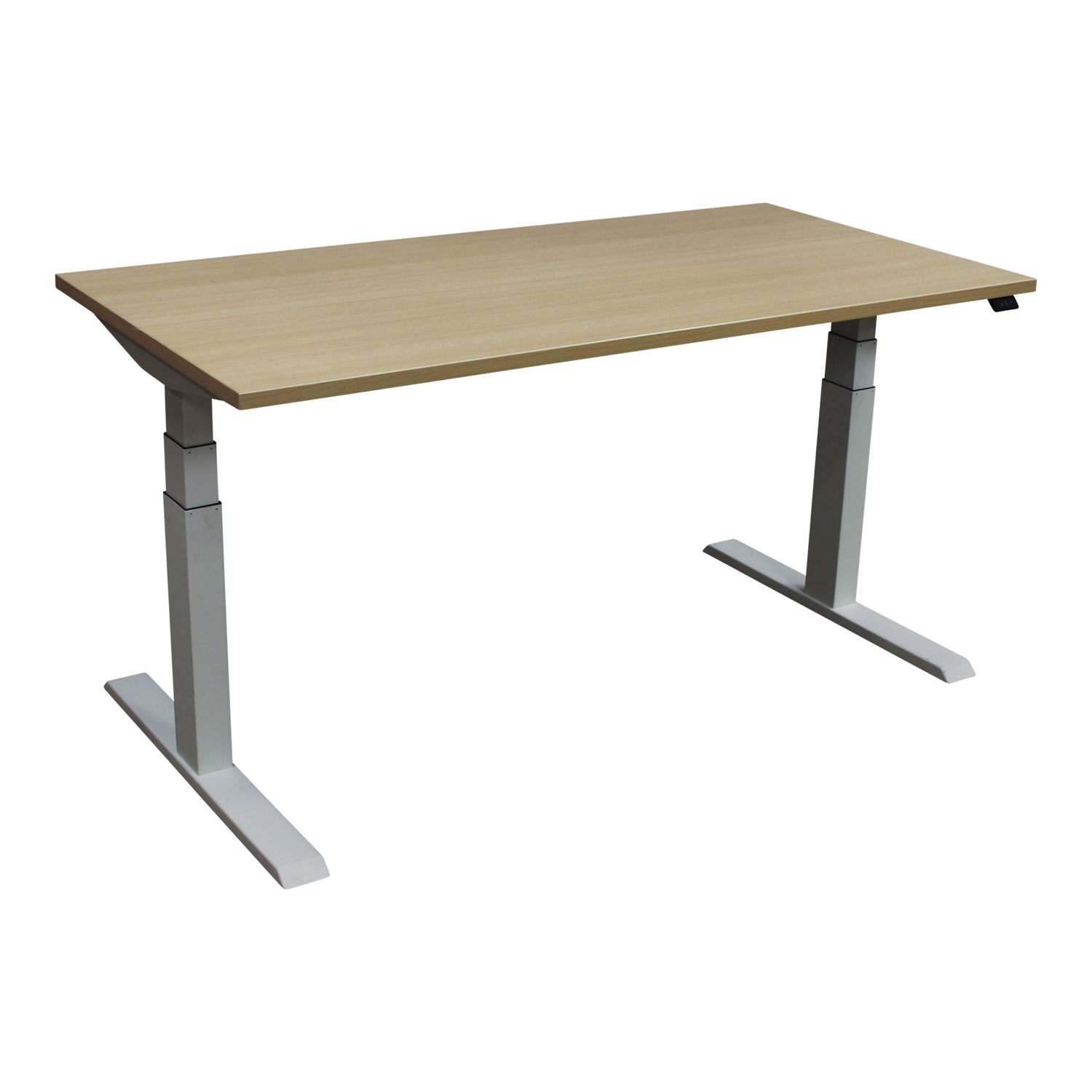 Steelcase Adjustable Height Used 29x58 Electric Sit Stand Desk, Oak ...