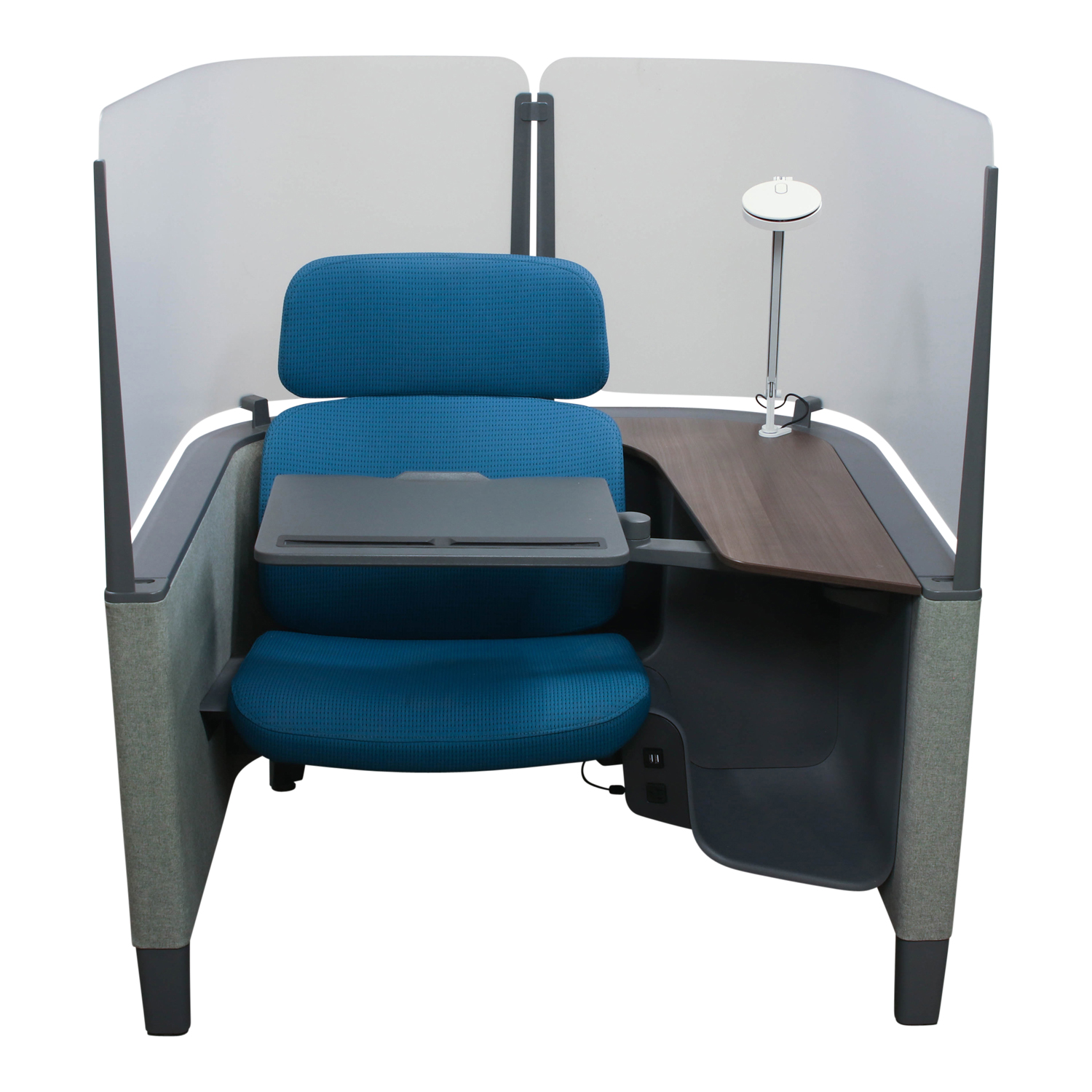 Steelcase Brody Used Privacy Lounge Chair and Study Pod, Gray and Blue ...