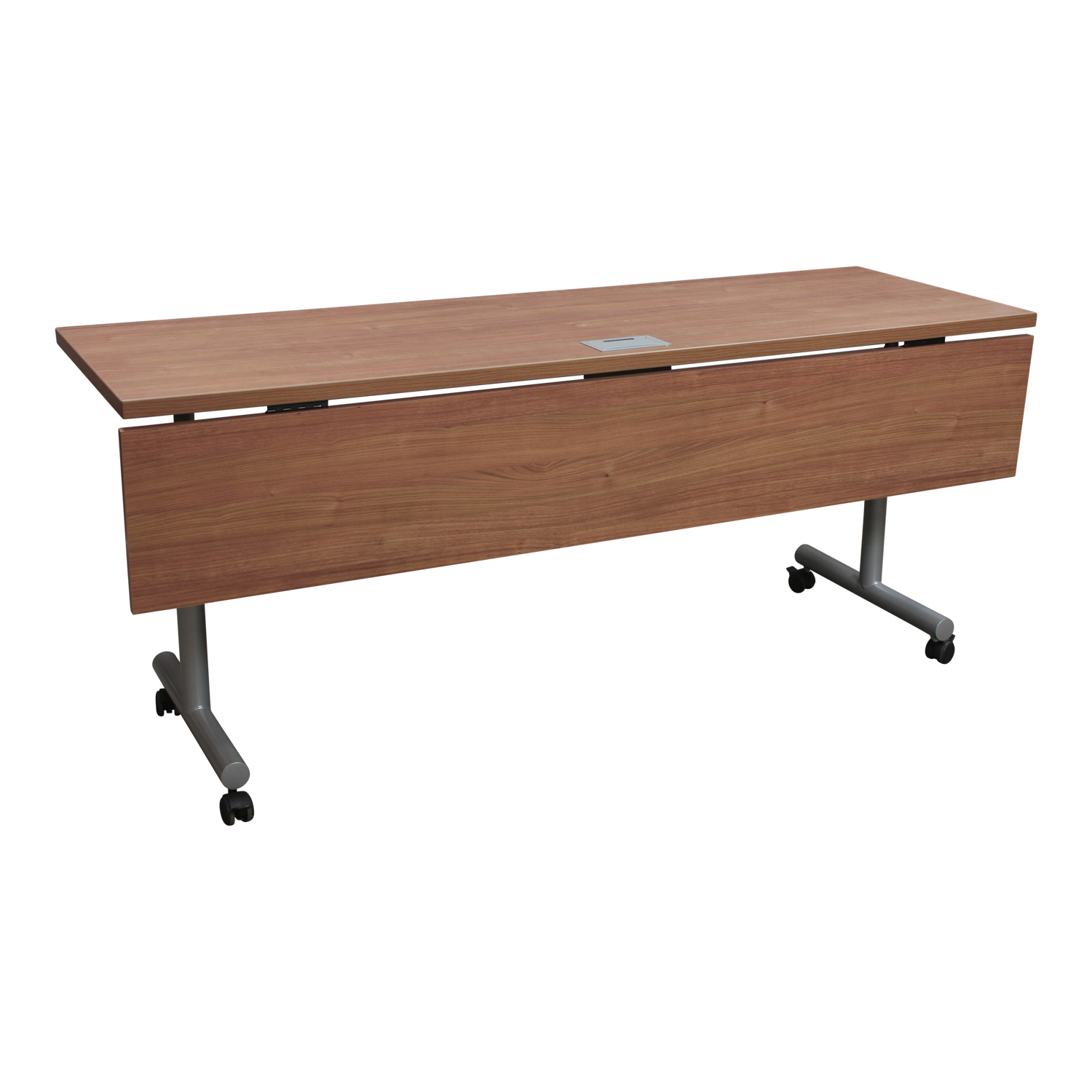 Used 24x72 In Mobile Laminate Training Table w Modesty Panel and Power ...