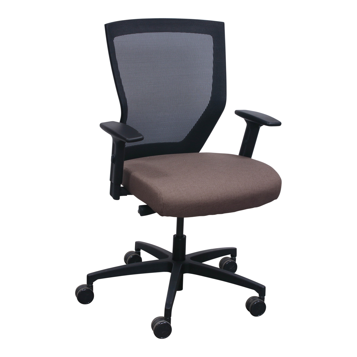 Via Run II Used Black Mesh Back Task Chair, Brown Seat - National ...