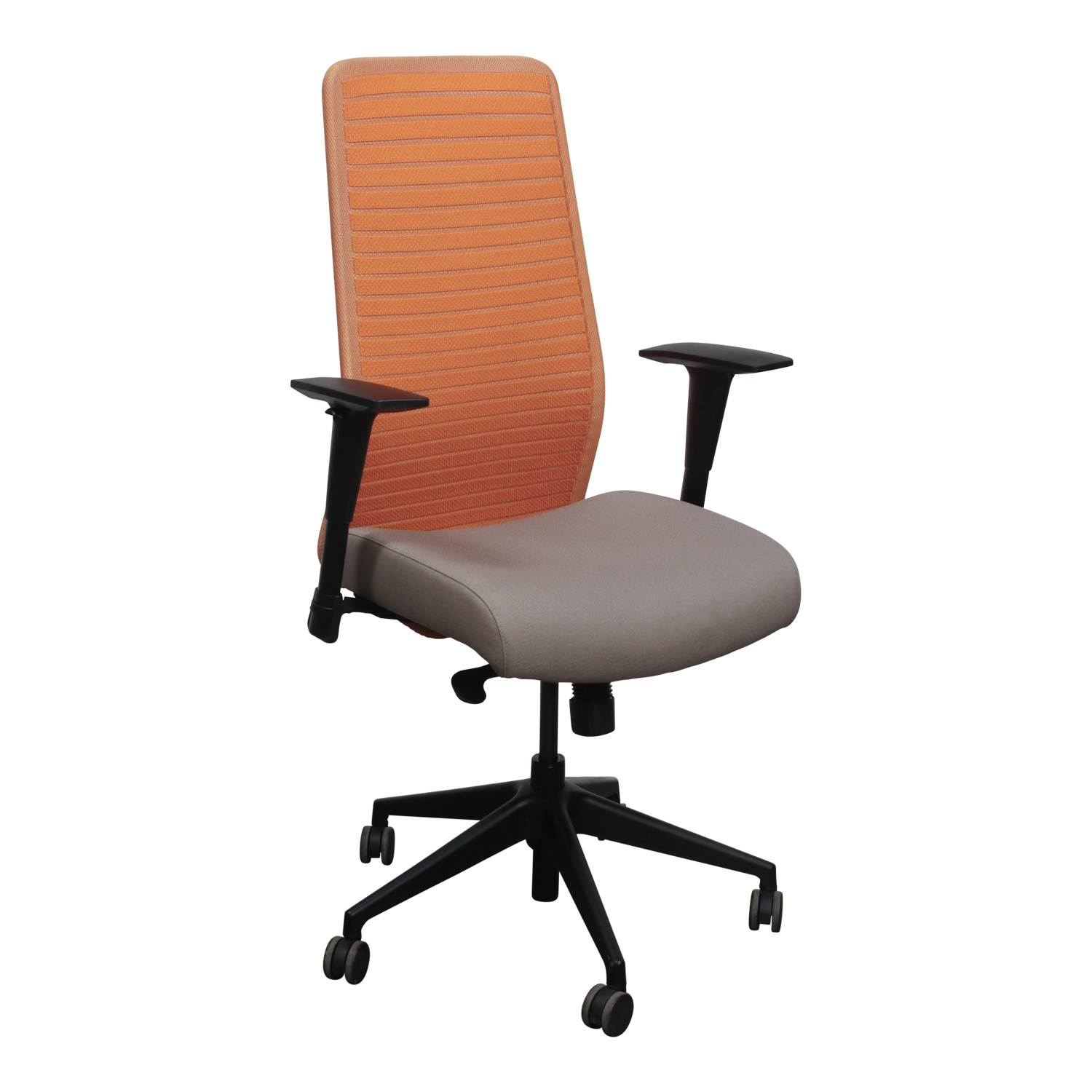 Highmark Used Orange Mesh Back Task Chair, Taupe Seat - National Office ...