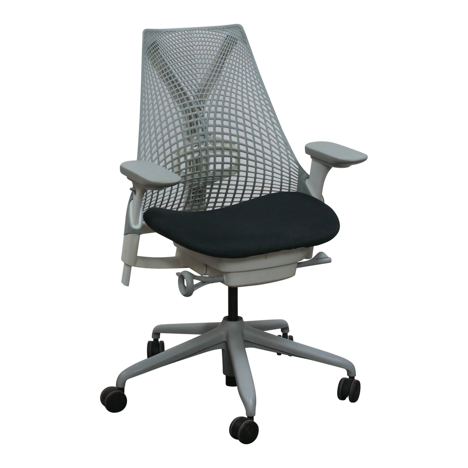 Herman Miller Sayl Used Gray Back Task Chair, Dark Gray Seat - National ...
