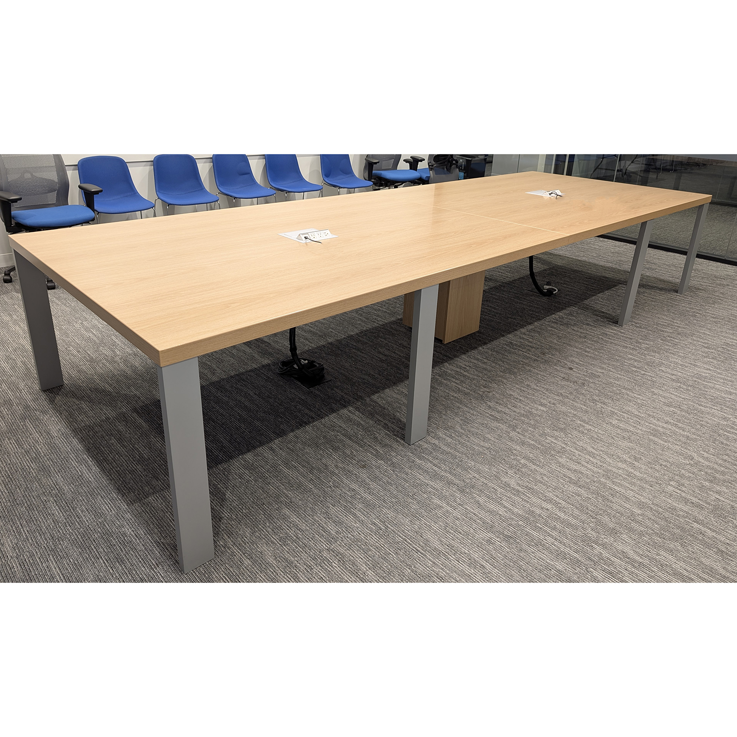 14 Foot Used Laminate Conference Table, Natural - National Office ...
