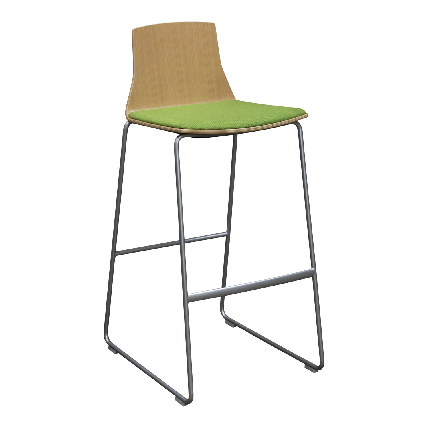 Steelcase Coalesse Montara Used Veneer Stool, Green Seat - National ...