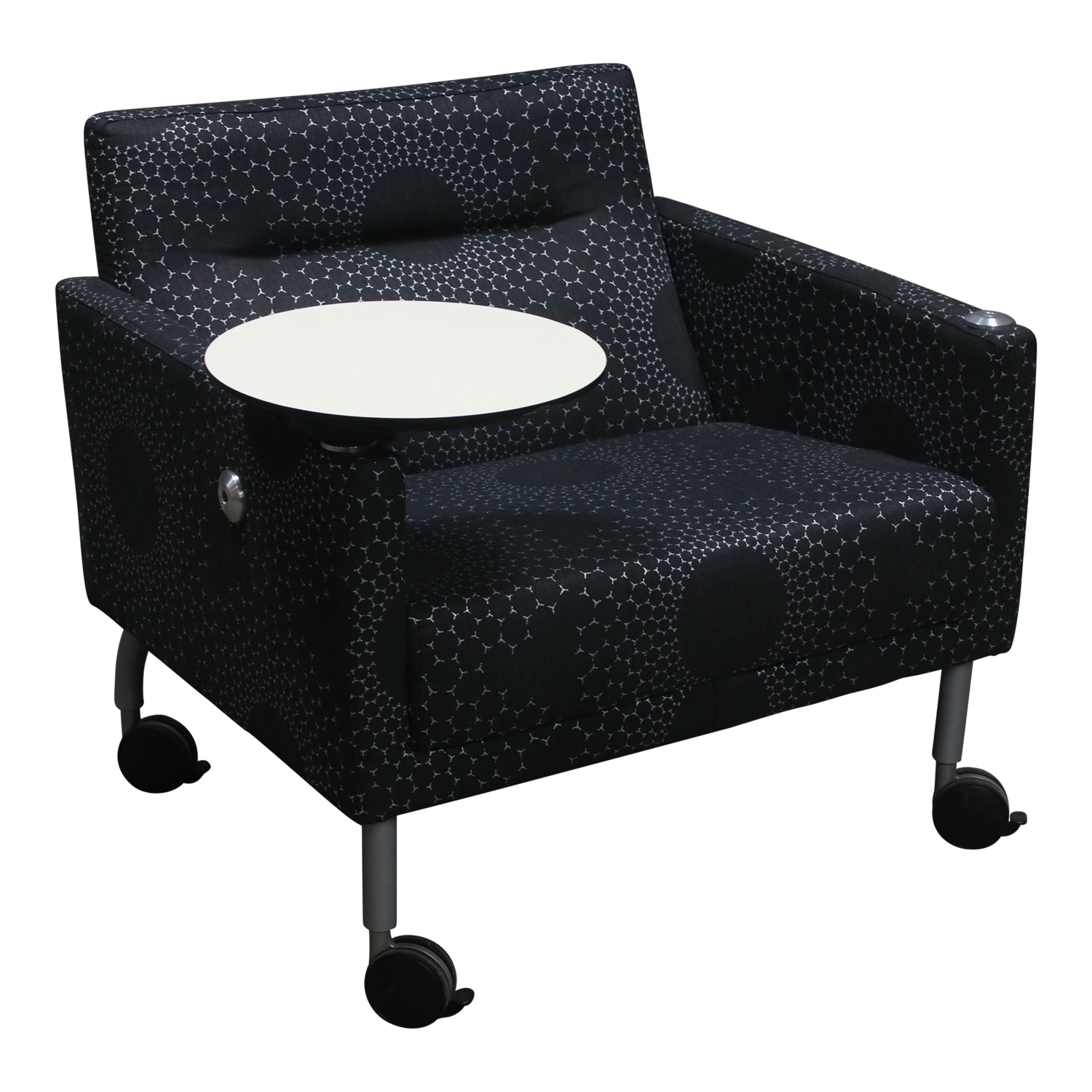 Steelcase Coalesse Sidewalk Used Lounge Chair w White Tablet, Black and ...