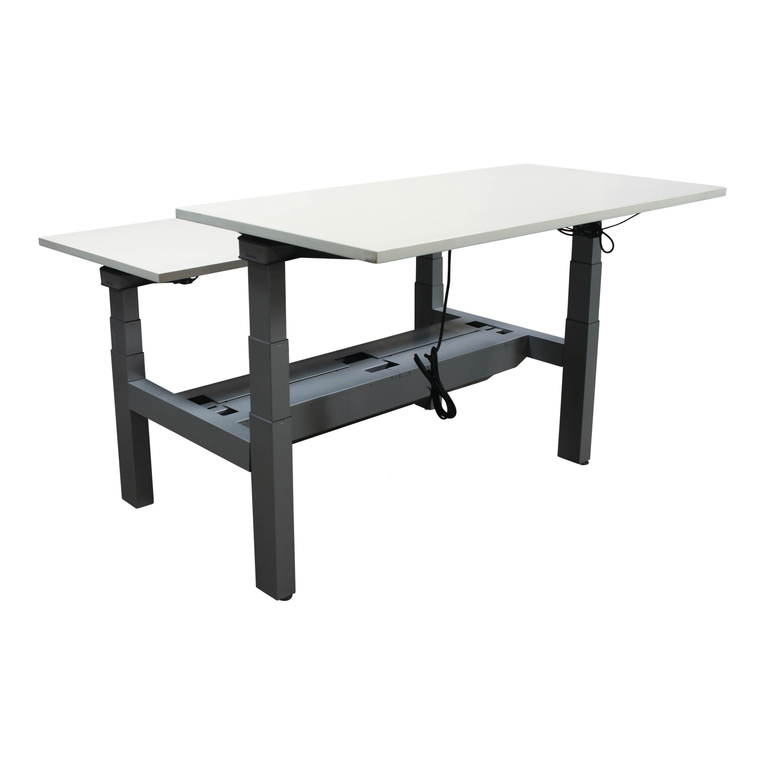 Steelcase Used Adjustable Height Double Desk for 2, White - National ...