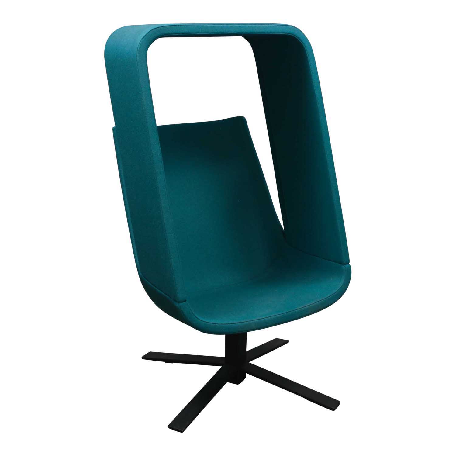 Haworth Windowseat Used Privacy Lounger, Blue Green - National Office ...