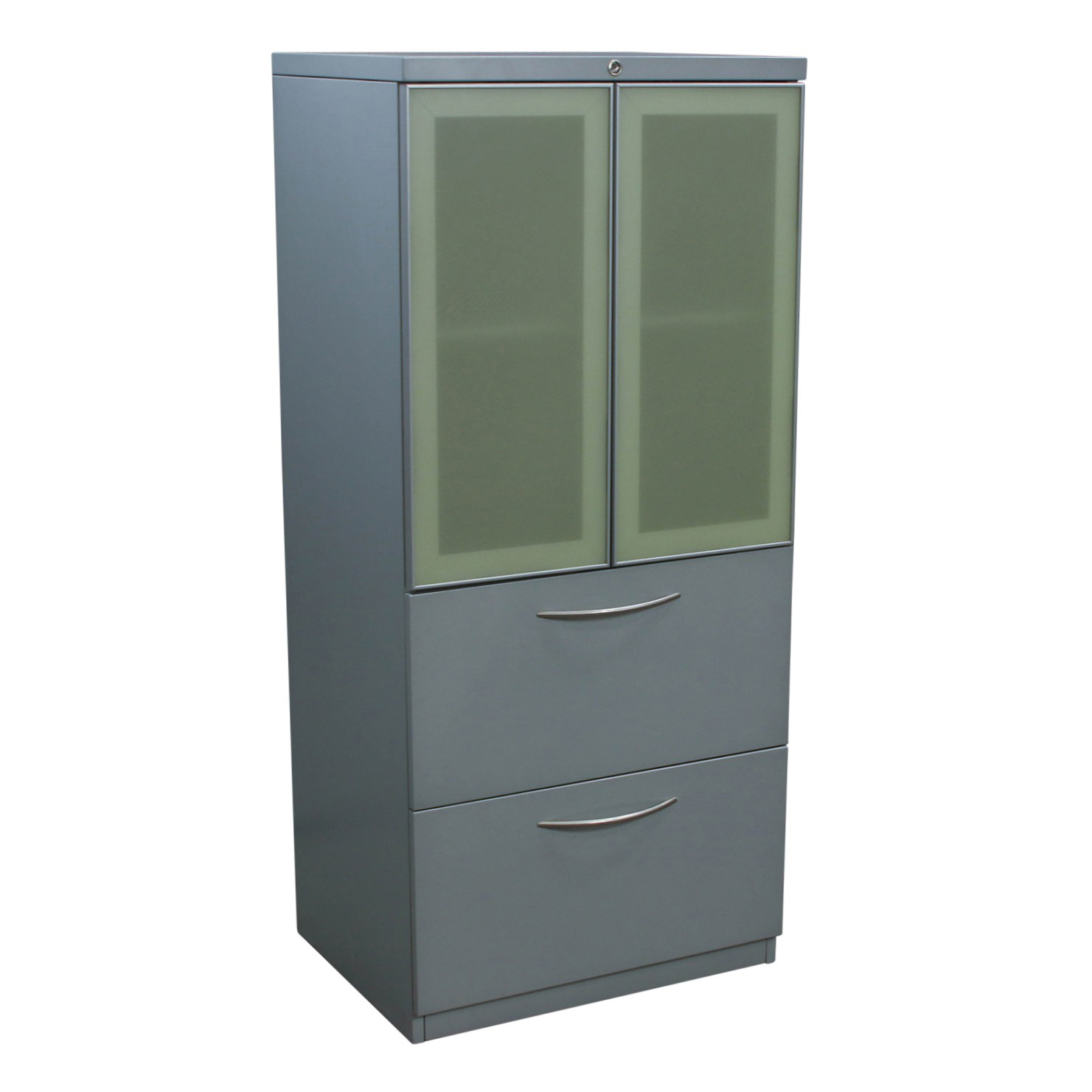 Herman Miller Used 24 In 2 Drawer Lateral File and 2 Door Storage ...