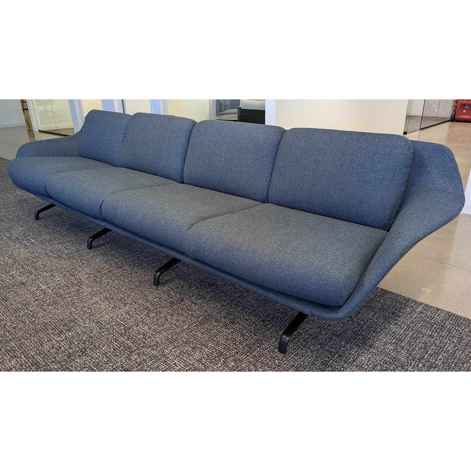 Herman Miller Striad Used 4 Seater Lounge Sofa, Blue - National Office ...