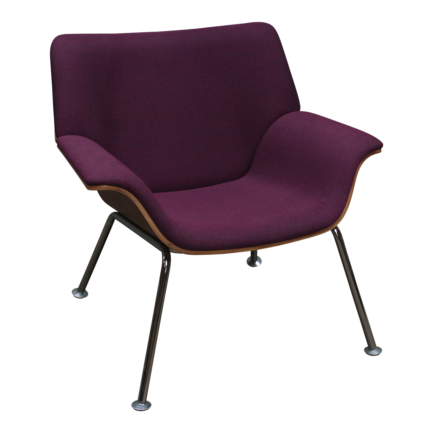 Herman Miller Swoop Used Lounge Chair w Wood Surround, Purple ...