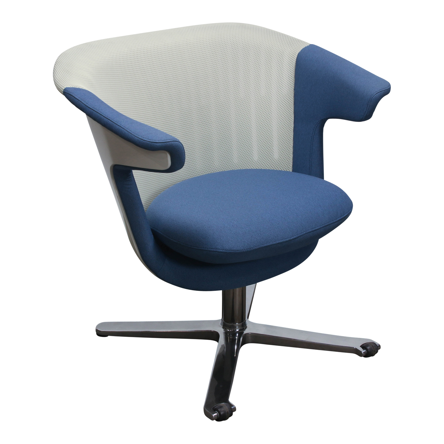 Steelcase i2i Used Off-White Mesh Lounge Chair, Blue - National Office ...