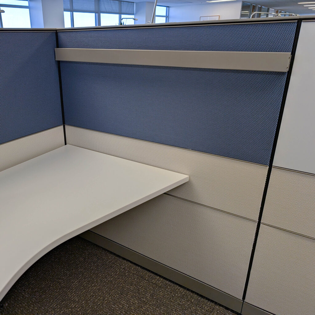 8x6 Herman Miller Canvas Office Landscape System Used Cubicle, Blue and White - Sold in Rows ...