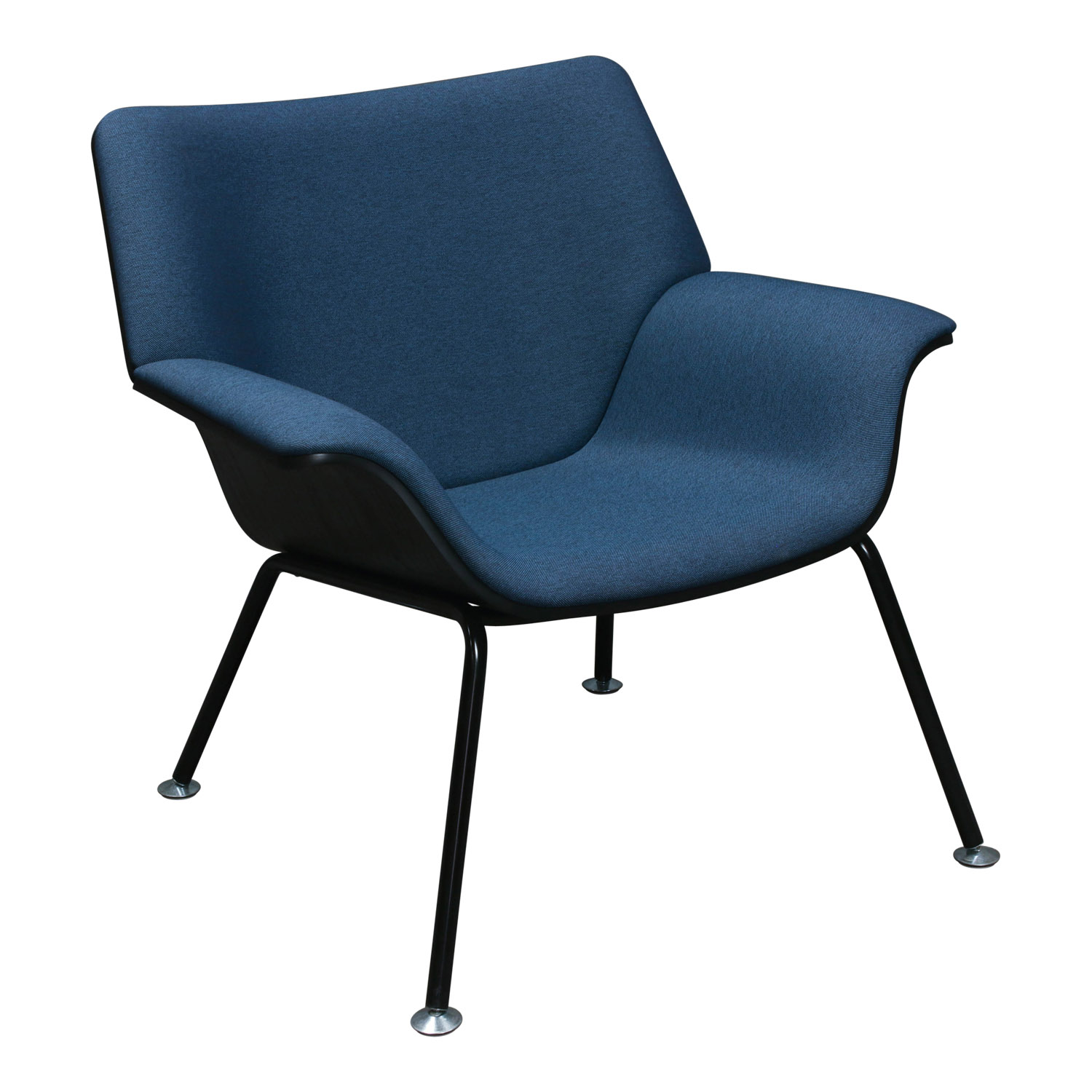Herman Miller Swoop Used Lounge Chair w Black Wood Surround, Blue ...
