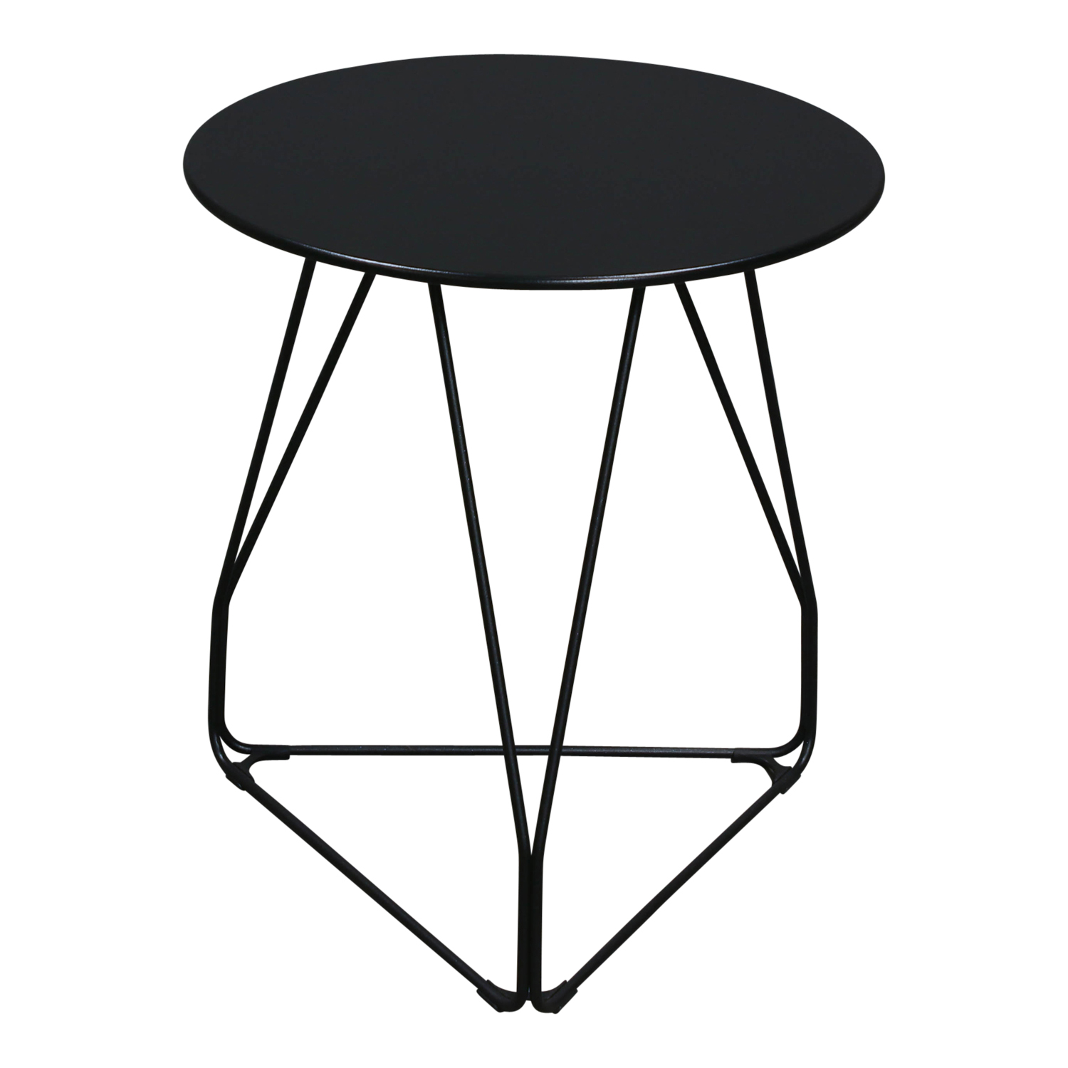 Herman Miller Used 18x20 In Round Polygon Wire Table, Black - National ...
