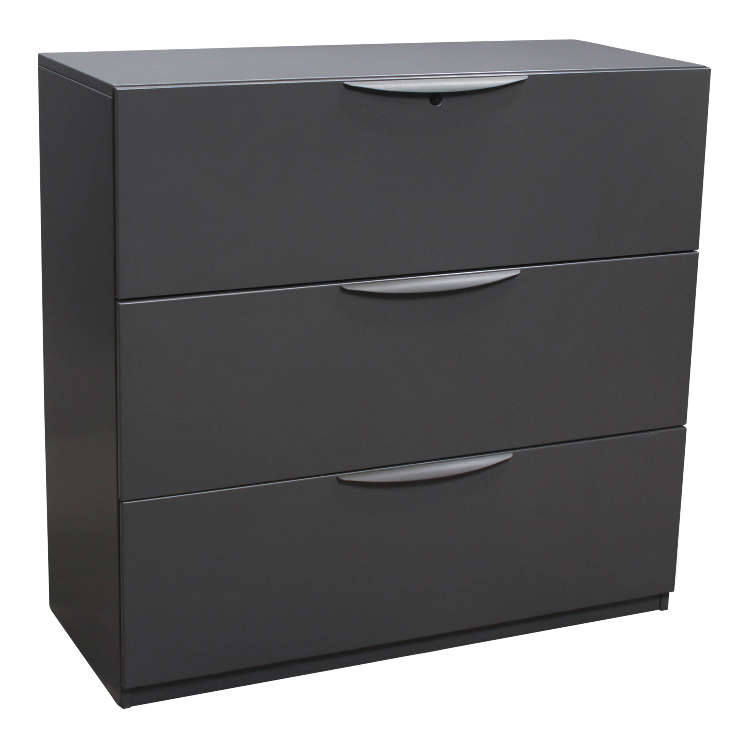 Haworth 3 Drawer Used 42 Inch Lateral File, Dark Gray - National Office ...