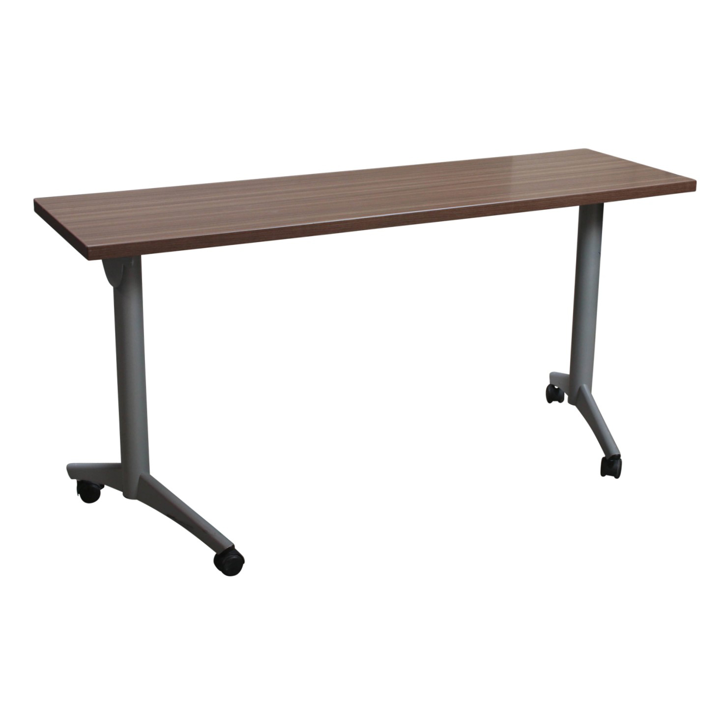 National Waveworks Used 18x60 In Laminate Mobile Training Table, Walnut ...