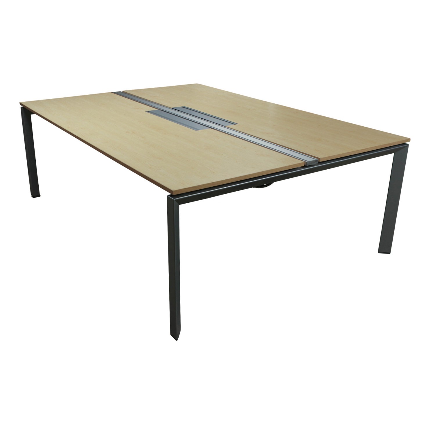 5x7 Foot Used Rectangular Laminate Conference Table w Power Grommets ...