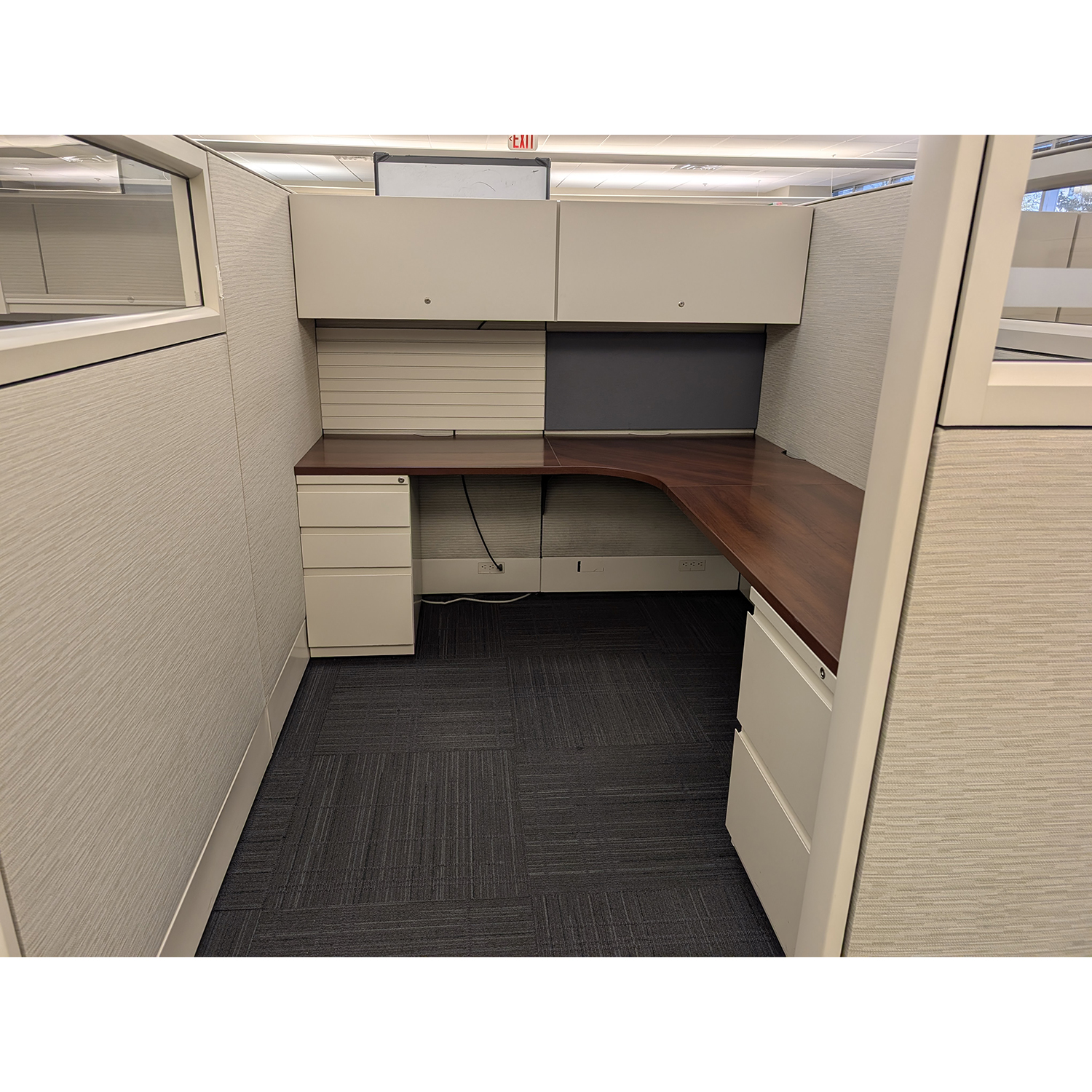 6x8 Haworth UniGroup Used Cubicle, Gray, Taupe and Cherry - Sold in ...