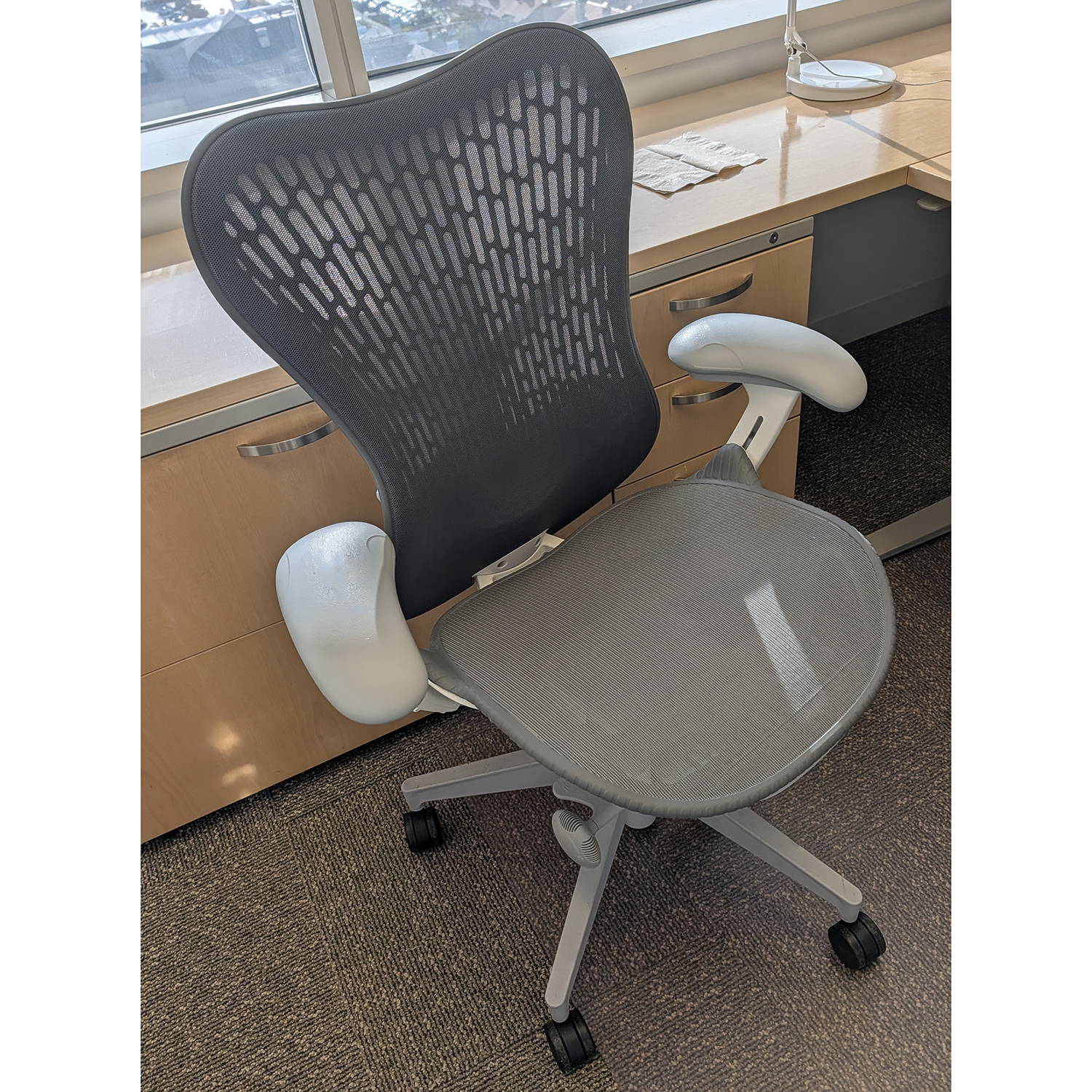Herman Miller Mirra 2 Used AireWeave Task Chair, Slate Gray and Studio ...