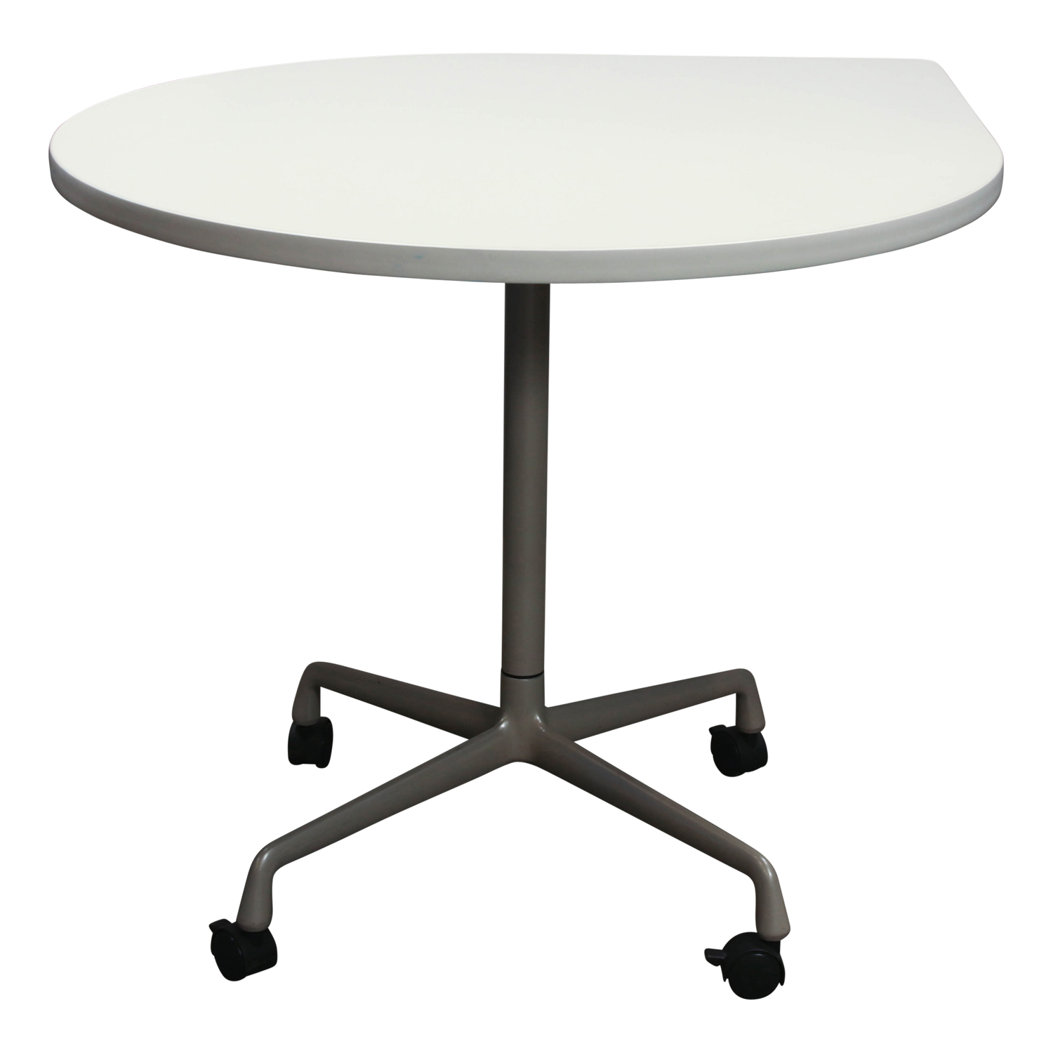 Herman Miller Used Canvas Teardrop Mobile Table, White and Taupe ...