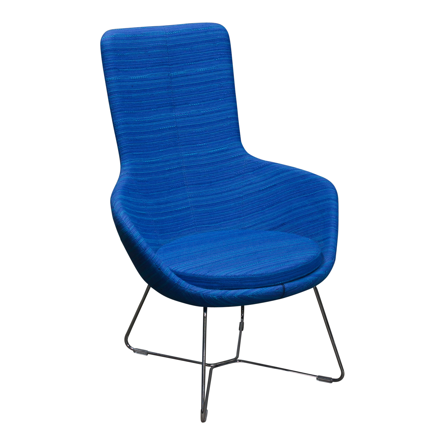 Keilhauer Juxta Used High Back Chair, Blue Weave Pattern - National ...