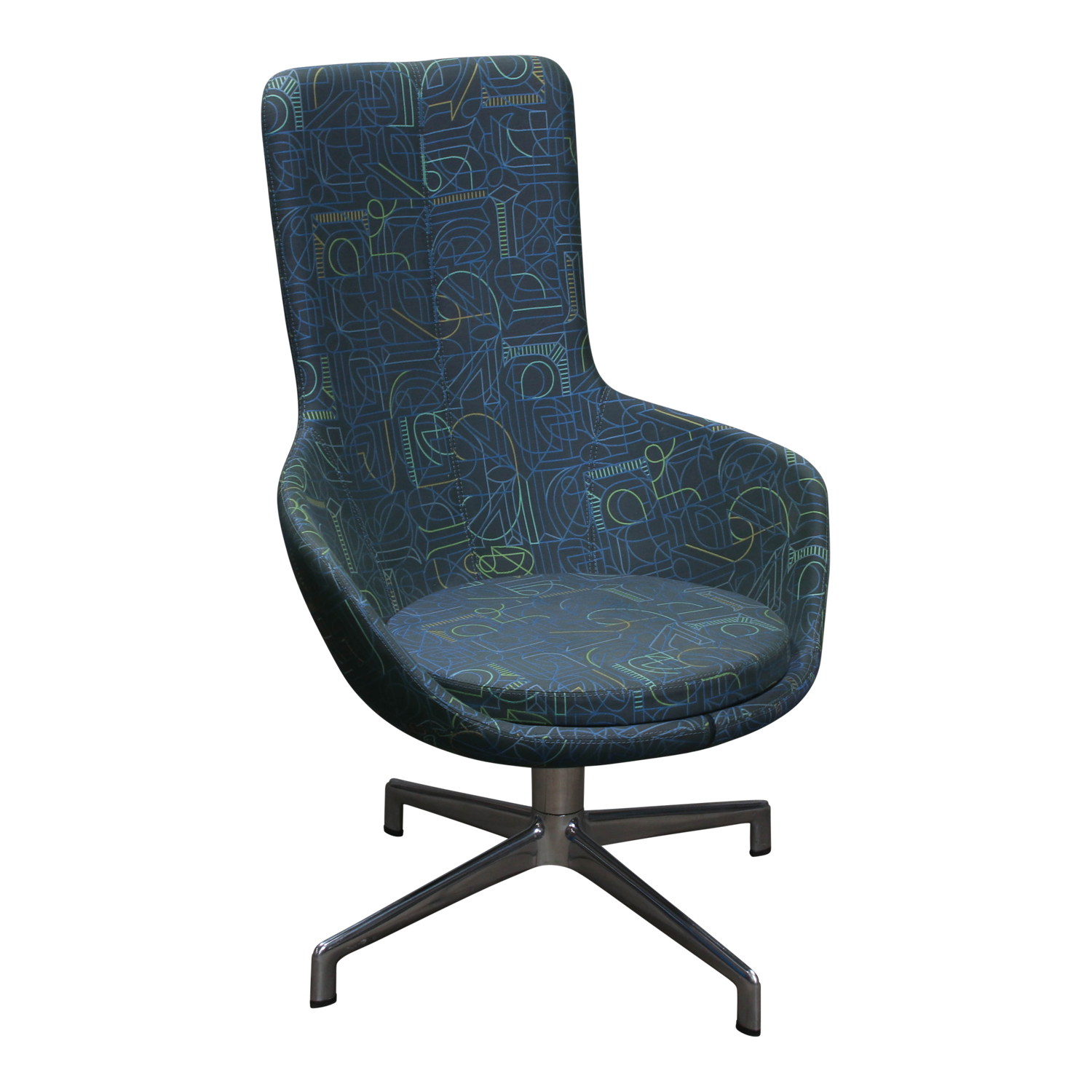 Keilhauer Juxta Used High Back Chair, Slate Pattern - National Office ...
