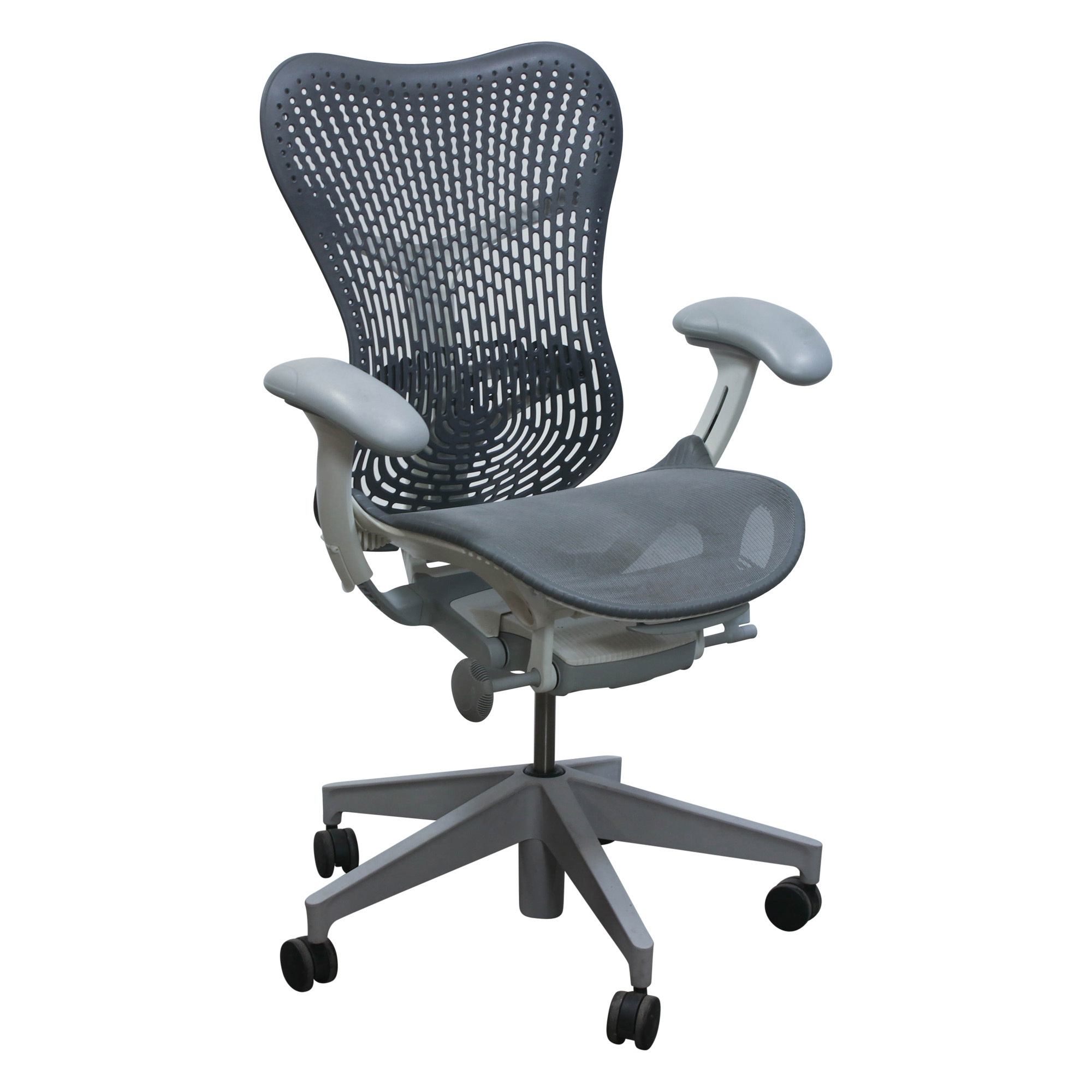 Herman Miller Mirra 2 Used Task Chair, Slate Gray and Studio White ...